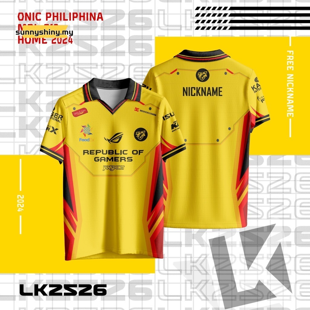 Onic Jersey 2024 Kairi Baju Jersey ONIC PHILIPHINA MPL S 13 Kuning ...