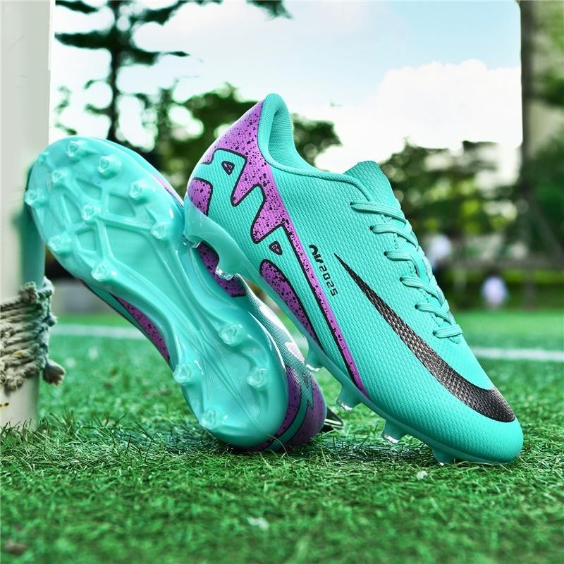 Men Light Soccer Shoes TF/FG Ankle Football Boots Outdoor Non-slip ...