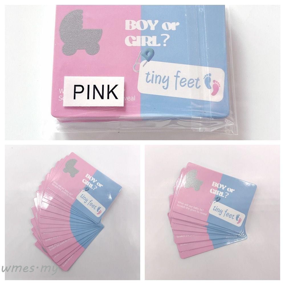 WMES1 Sex Reveal Game Cards, Girl or Boy Baby Shower Game Cards ...