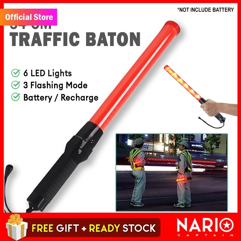 NARIO MALAYSIA 54CM Safety Baton Glow Stick LED Traffic Safety Vest ...