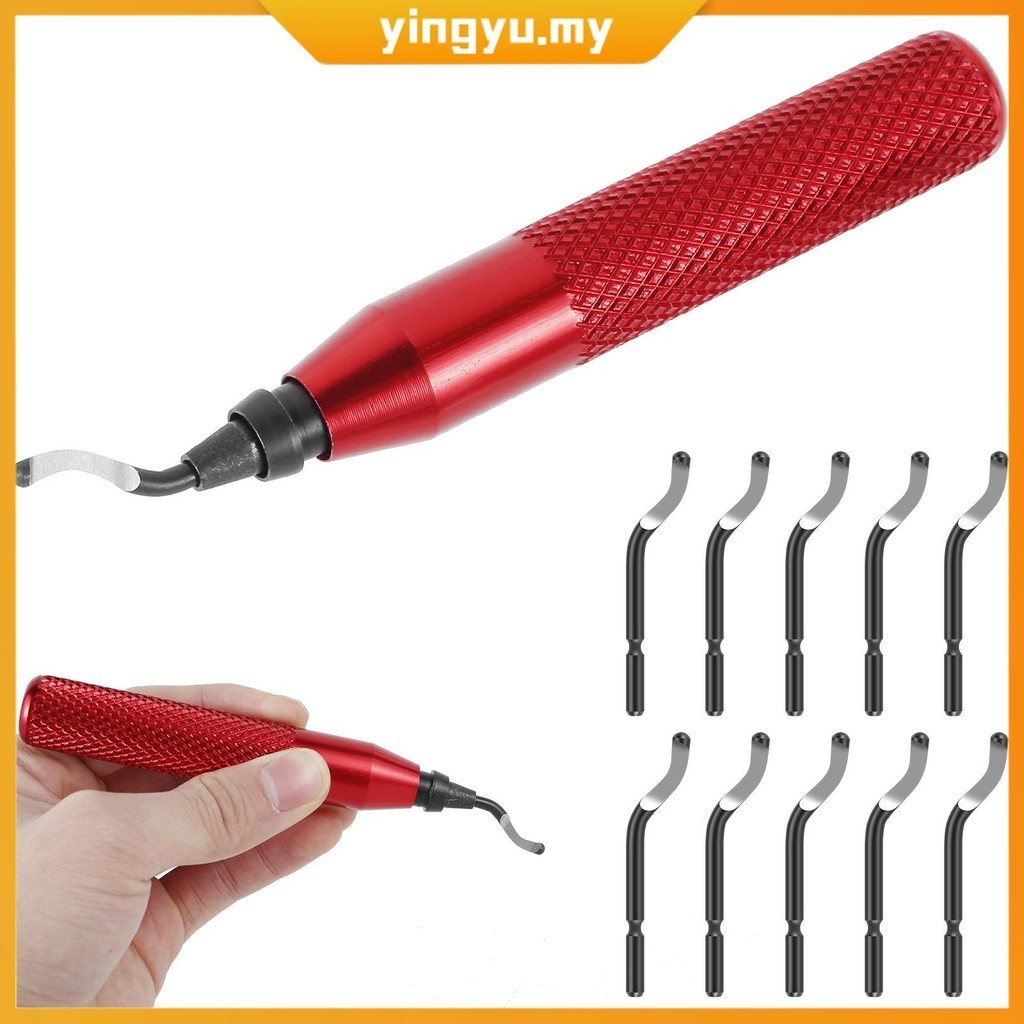 Deburring Tool Kit with 10 Extra Blades and 1 Handle Burr Removal Tool ...