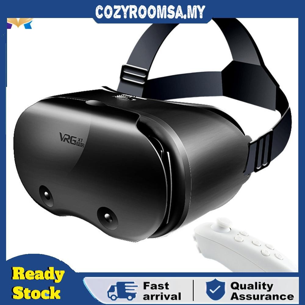 VRG Pro X7 3D VR Headset Virtual Reality Glasses Helmet with Controller ...