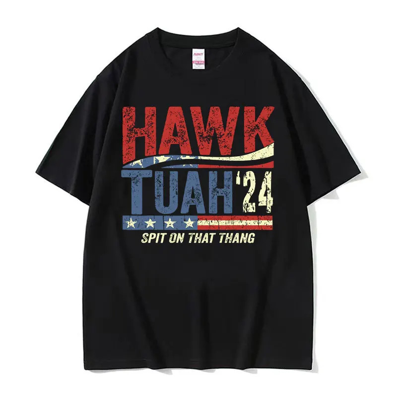 Hawk Tuah 24 Spit on That Thang T Shirt US American Flag Print Graphic ...