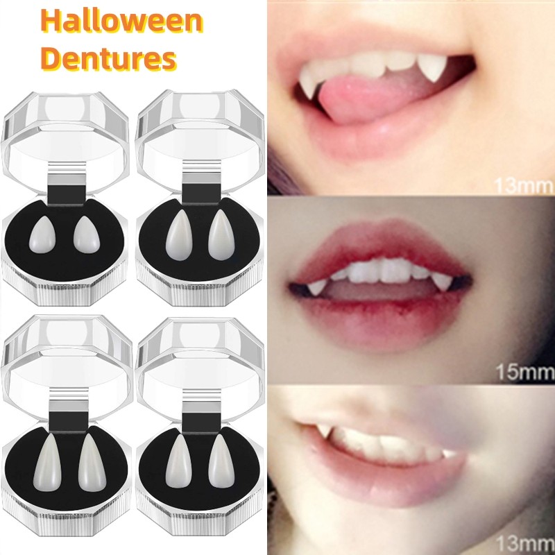 Vampire Teeth Fangs Cosplay Denture Costume Prop False Teeth Horror ...