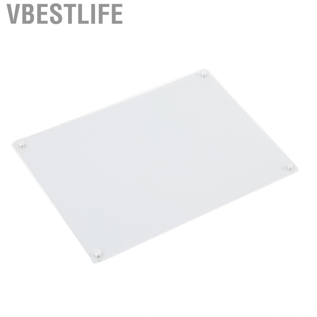 VBESTLIFE Clear Dry Erase Board Acrylic 40x30cm Blank Memo Rounded ...