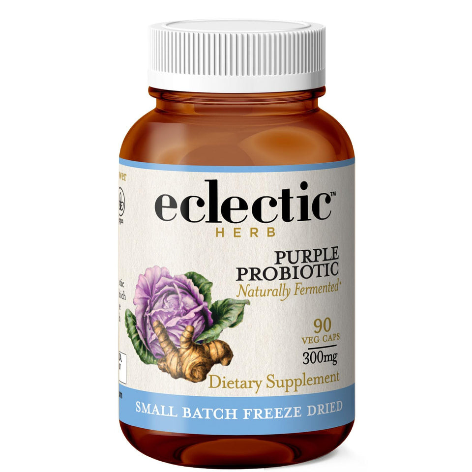 ECLECTIC INSTITUTE Raw Fresh Freeze-Dried Non-GMO Purple Probiotic ...
