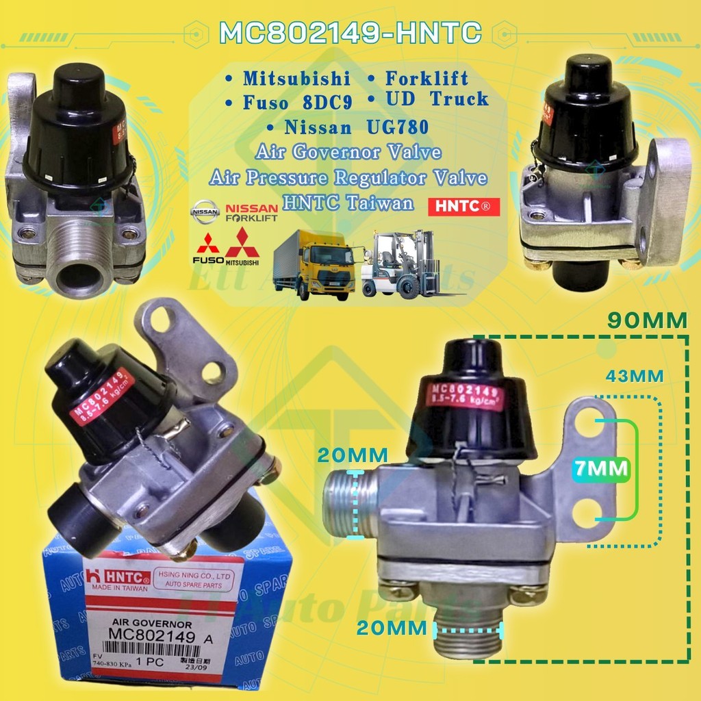 Air Governor Valve/ Air Pressure Regulator Valve; Nissan UG780/UD Truck ...