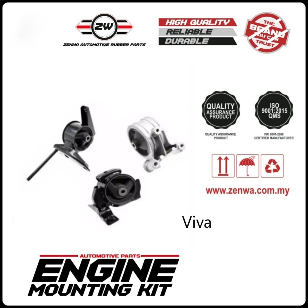 ZW / Zenwa Perodua Viva Engine Mounting Kit Set (1Set 3PC 1Year ...