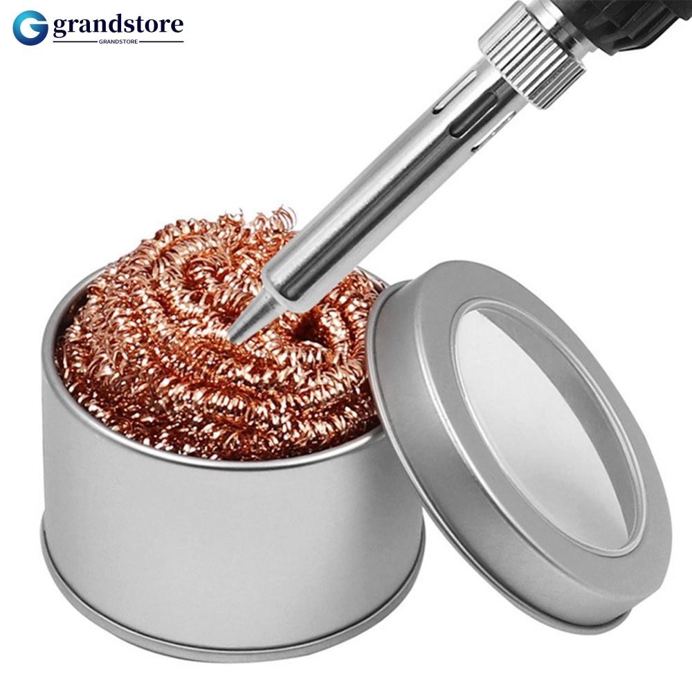 GRANDSTORE Copper Cleaning Ball Set with Stand for Soldering Iron Tip ...