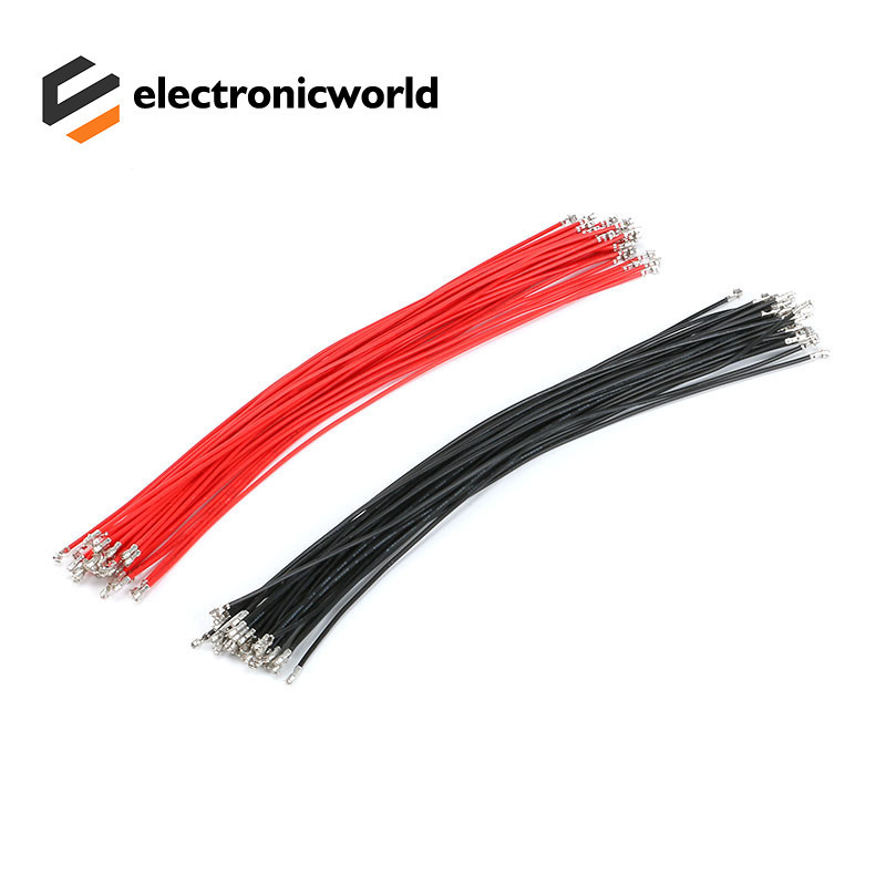 20pcs/lot Red Black XH2.54 Double tin header terminal wire 200mm ...