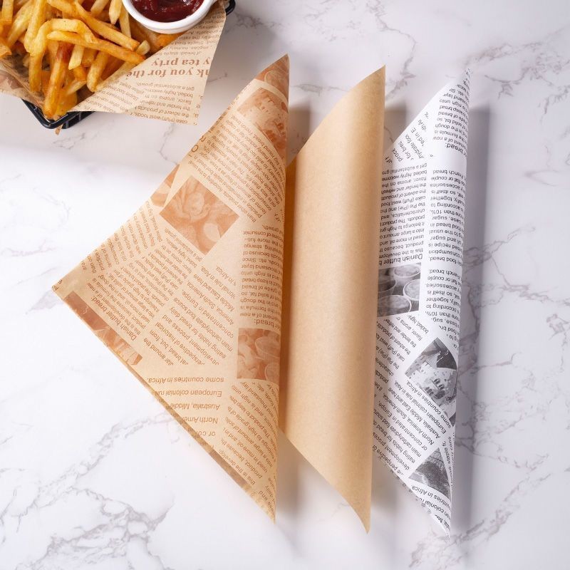 Burger oil paper grease paper baking bread French fries grease pad ...