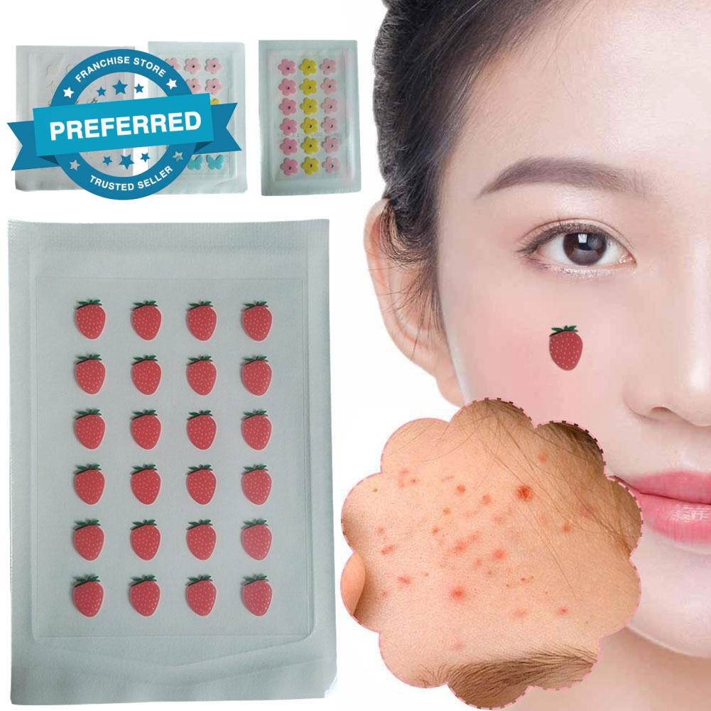 Hydrocolloid Cartoon Acne Patch Cute Strawberry Butterfly Acne Flower ...