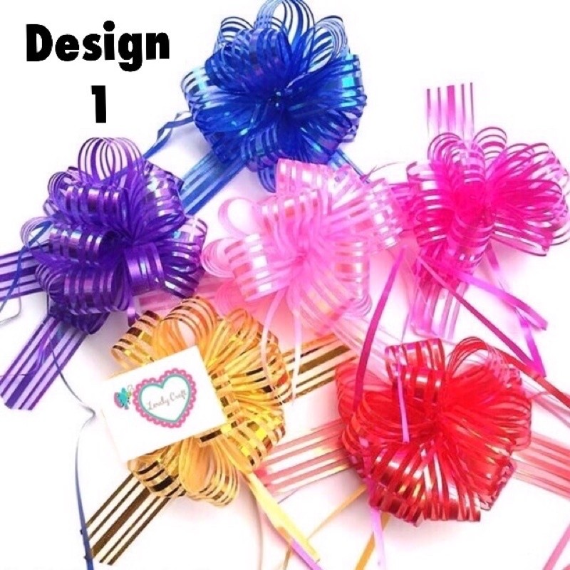 Hand Pull Ribbon Flower Ball / Bunga Riben Tarik Bentuk Bulat | Shopee ...