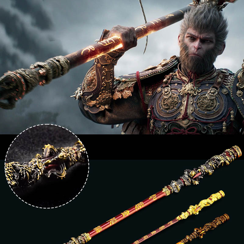 Black Myth Monkey King Iron Bar Wukong Ruyi Golden Cudgel Game Peripheral Metal Handicraft ...