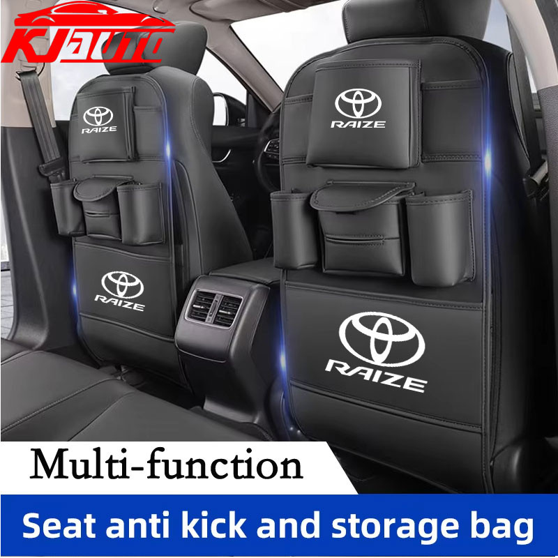 Toyota Raize Car Seat Back Storage Bag Car Anti Kick Mats Large ...
