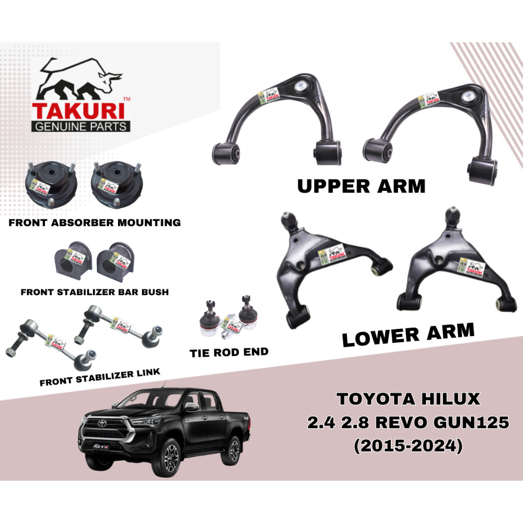 TAKURI TOYOTA HILUX REVO GUN125 (2015-2024) LOWER / UPPER ARM ...