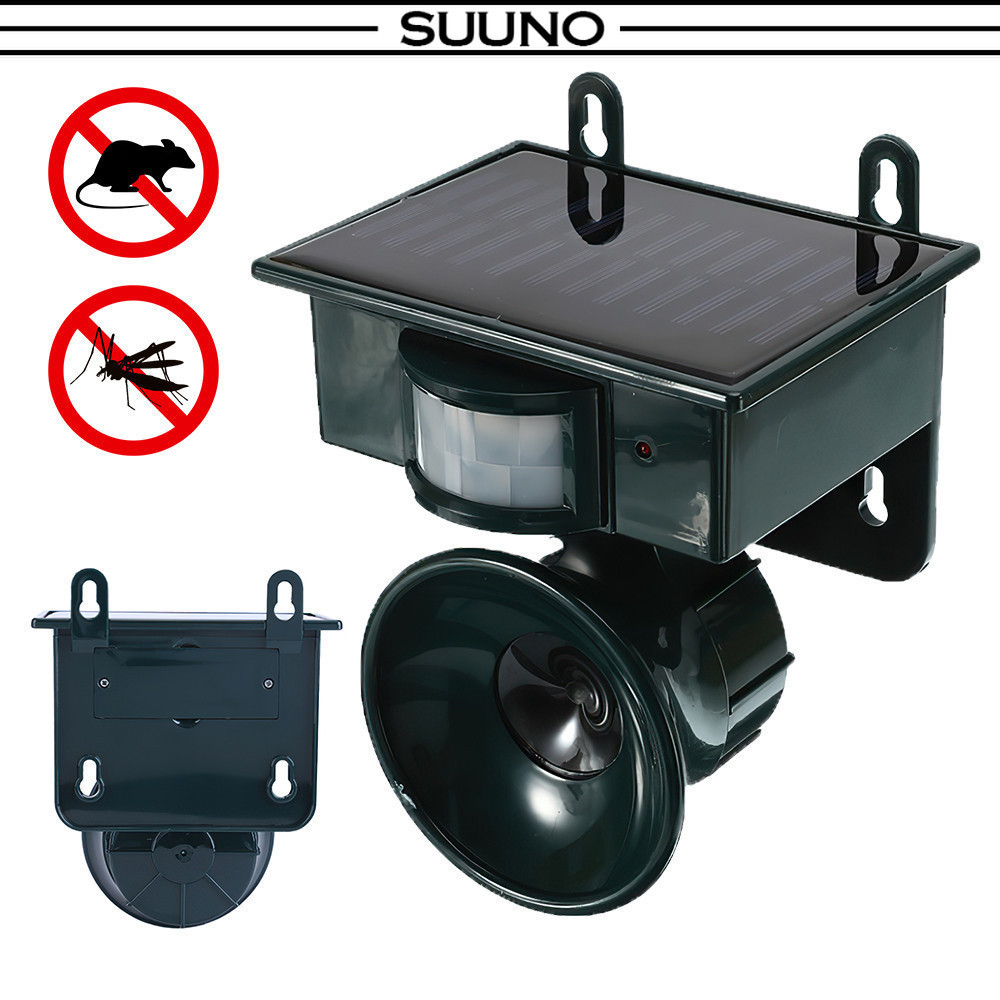 Solar Powered Outdoor Ultrasonic Pest Bird Crow Animal Repeller ...