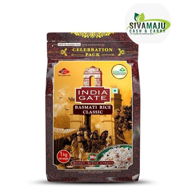 India Gate Classic Basmati Rice 1kg | Shopee Malaysia