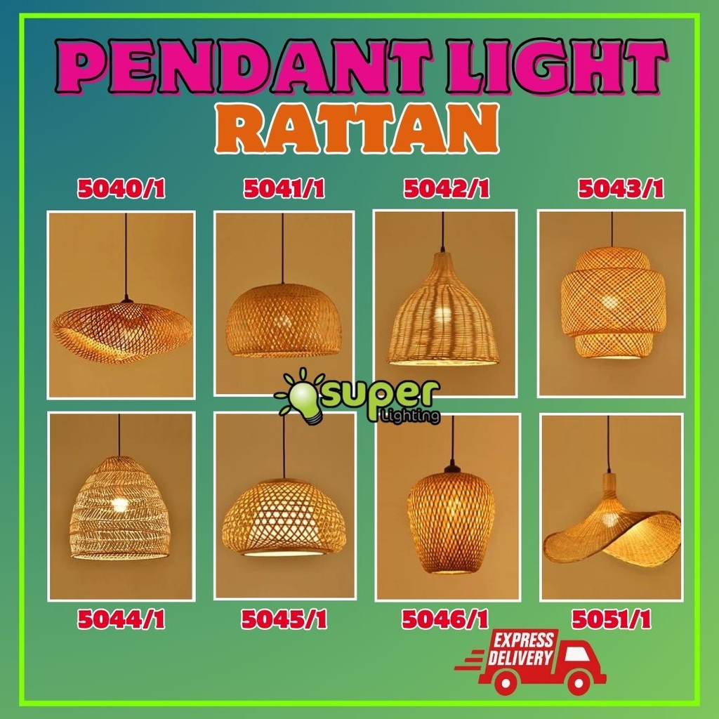 [READY STOCK] NEW ITEM !! LAMPU ROTAN HAND WOVEN RATTAN MUJI BAMBOO ...