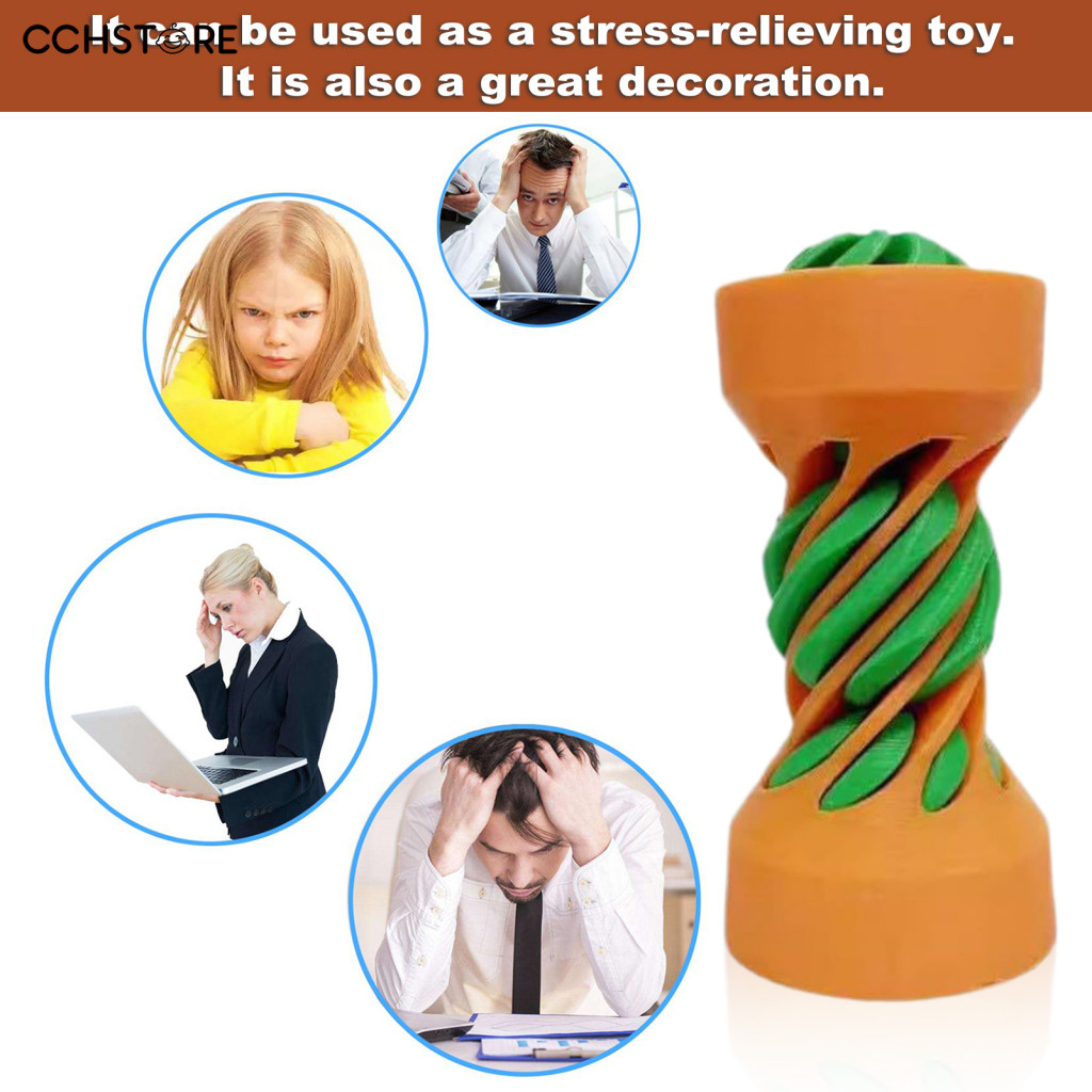 Spiral Cylinder Ball Toy Passthrough Cylinder Toy 3d Printed Spiral ...