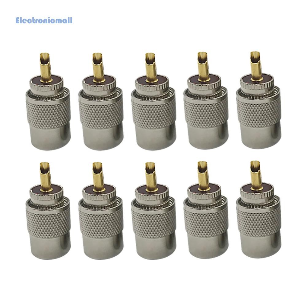 10pcs UHF PL259 Male Connector RG8 RG58 RF Coaxial Antenna Cable ...