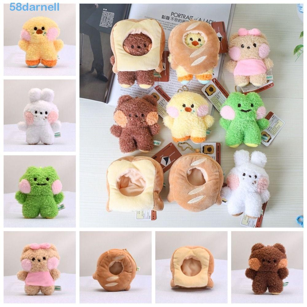 DARNELL Bread Bear Plush Keychain, Bread Head Bear Yellow Chicken Frog ...