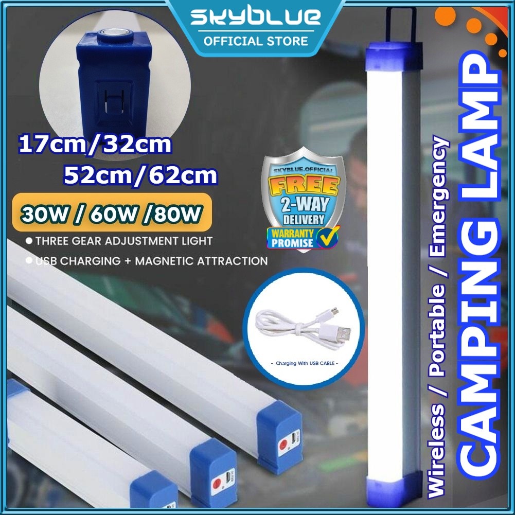 SKYBLUE 17CM-72CM LED Light Tube 30W-200W Portable USB Rechargeable Emergency Light Tube For ...