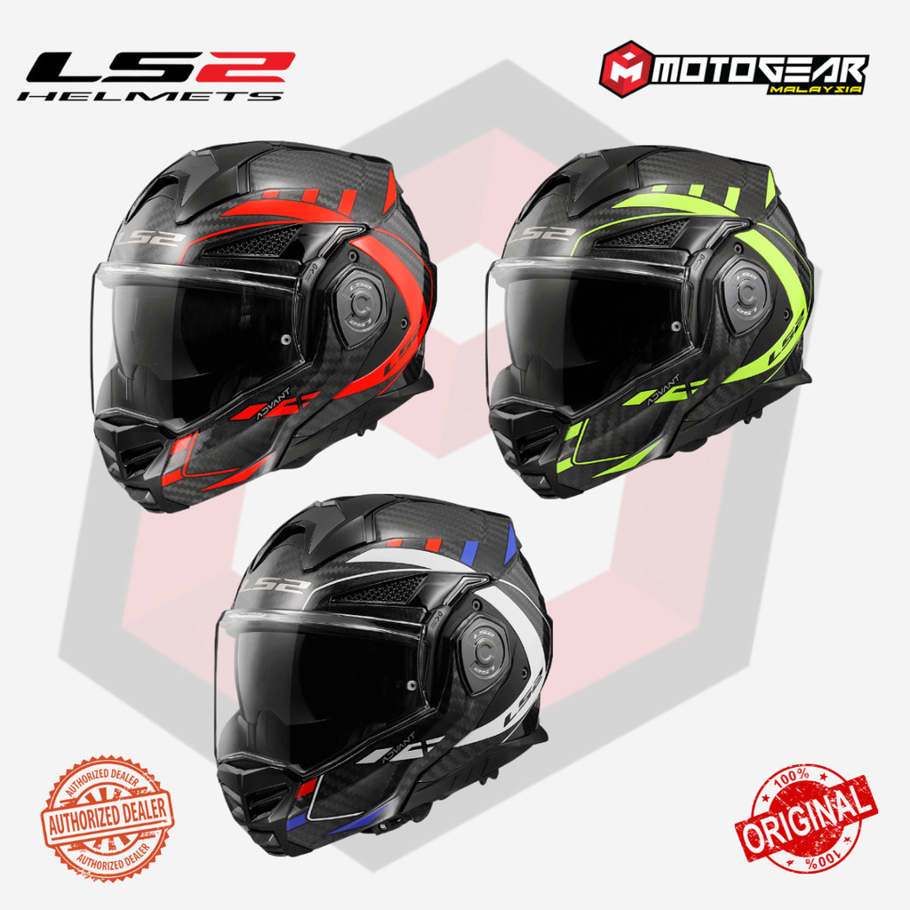 LS2 FF901 ADVANT X CARBON MODULAR HELMET (GRAPHIC) | Shopee Malaysia