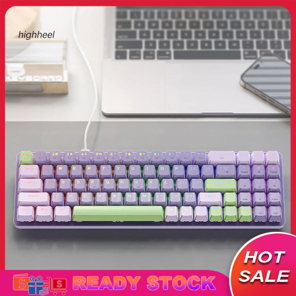 [Ready Stock] Full Size Keyboard Mechanical Keyboard 78 Keys Quiet Hot ...