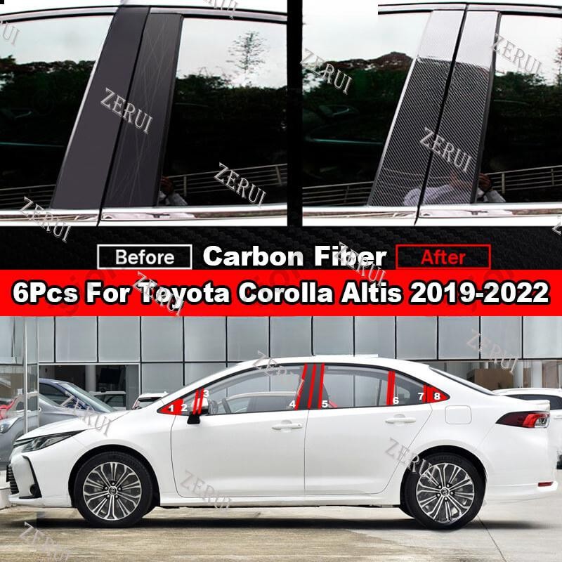 ZR For 6/16Pcs Car Window Door Column B C BC Mirror Effect Pillar Post ...