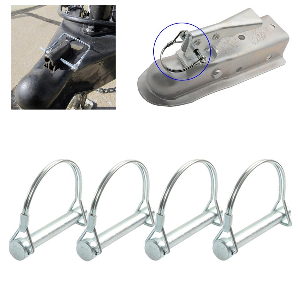 Quick Lock Safety Pin Lock Pins Quick Lock Silver Trailer Coupler M8 ...