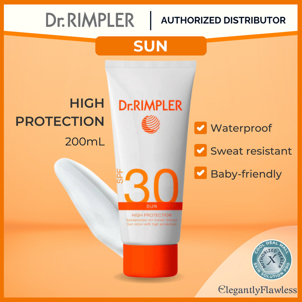 Dr.RIMPLER Sun High Protection SPF 30 | Oil-free & Waterproof | 200ml ...