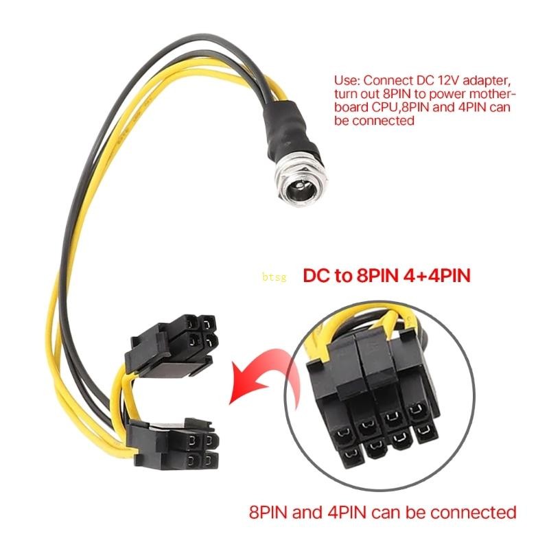 BT Computer Mainboard CPU 8Pin Power Supply Cable DC5521 To 8pin 4+4pin ...