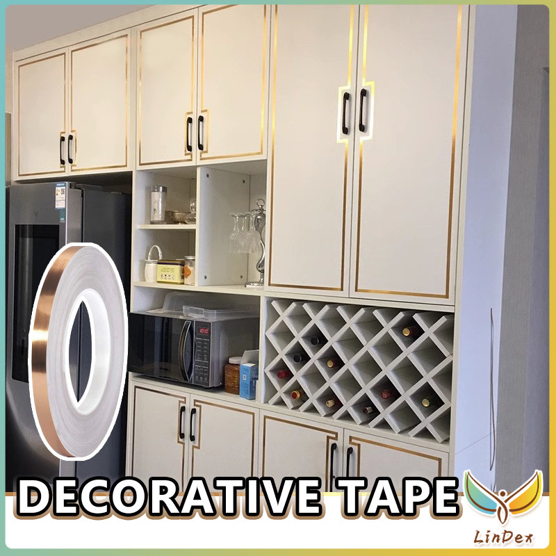 LD 50M Floor Tile Gap Tape Wall Tile Strip Seam Sticker Gold/Silver ...