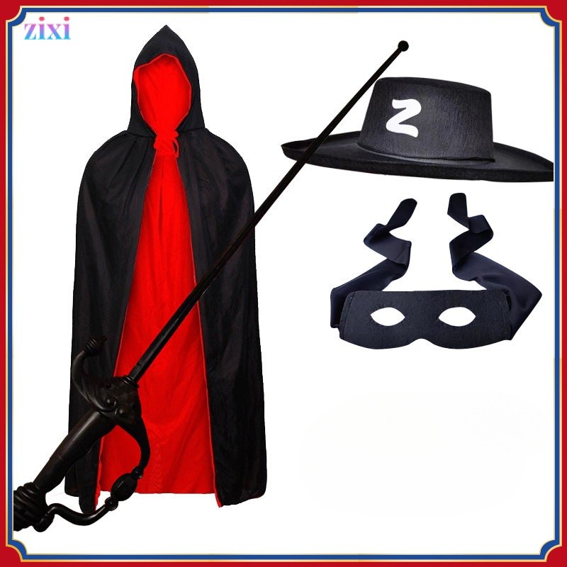 Halloween Costume Zoro Cloak Cos Costume Stage Performance Zoro Hat Eye ...
