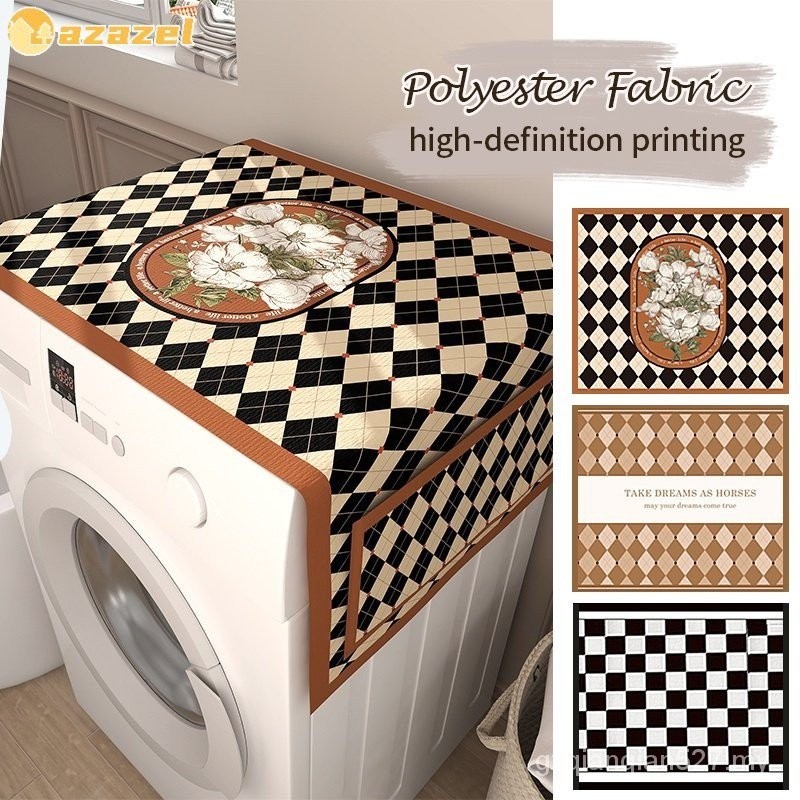 Nordic Dust Cover Retro Refrigerator Cover Washing Machines Dust Cover Refrigerator Cover with ...