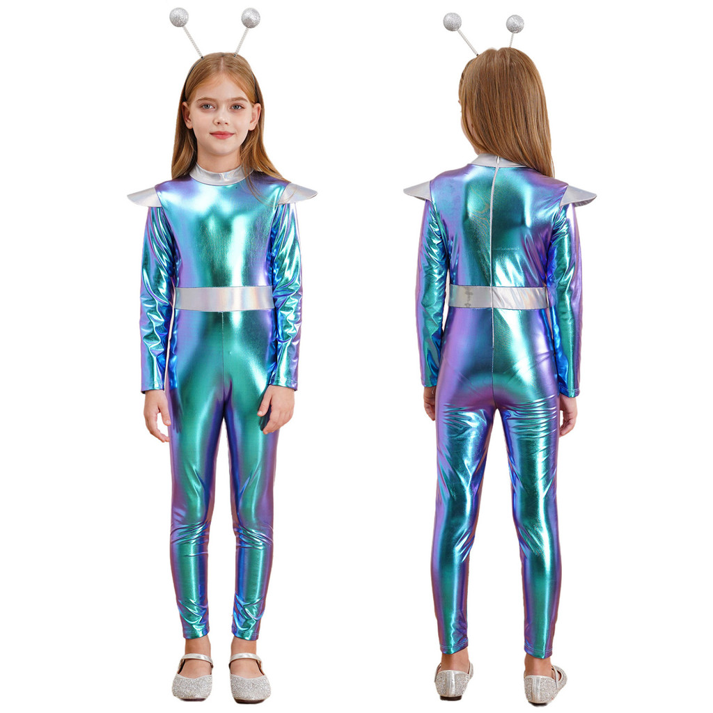Lorilida Kids Alien Cosplay Costume Long Sleeve Full Length Bodysuit ...