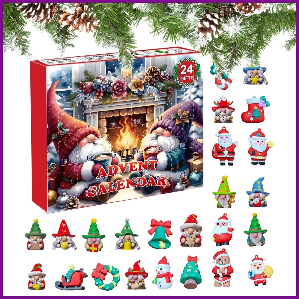 Holiday Advent Calendar 2024 Count Down To 2024 Christmas Toys Resin ...