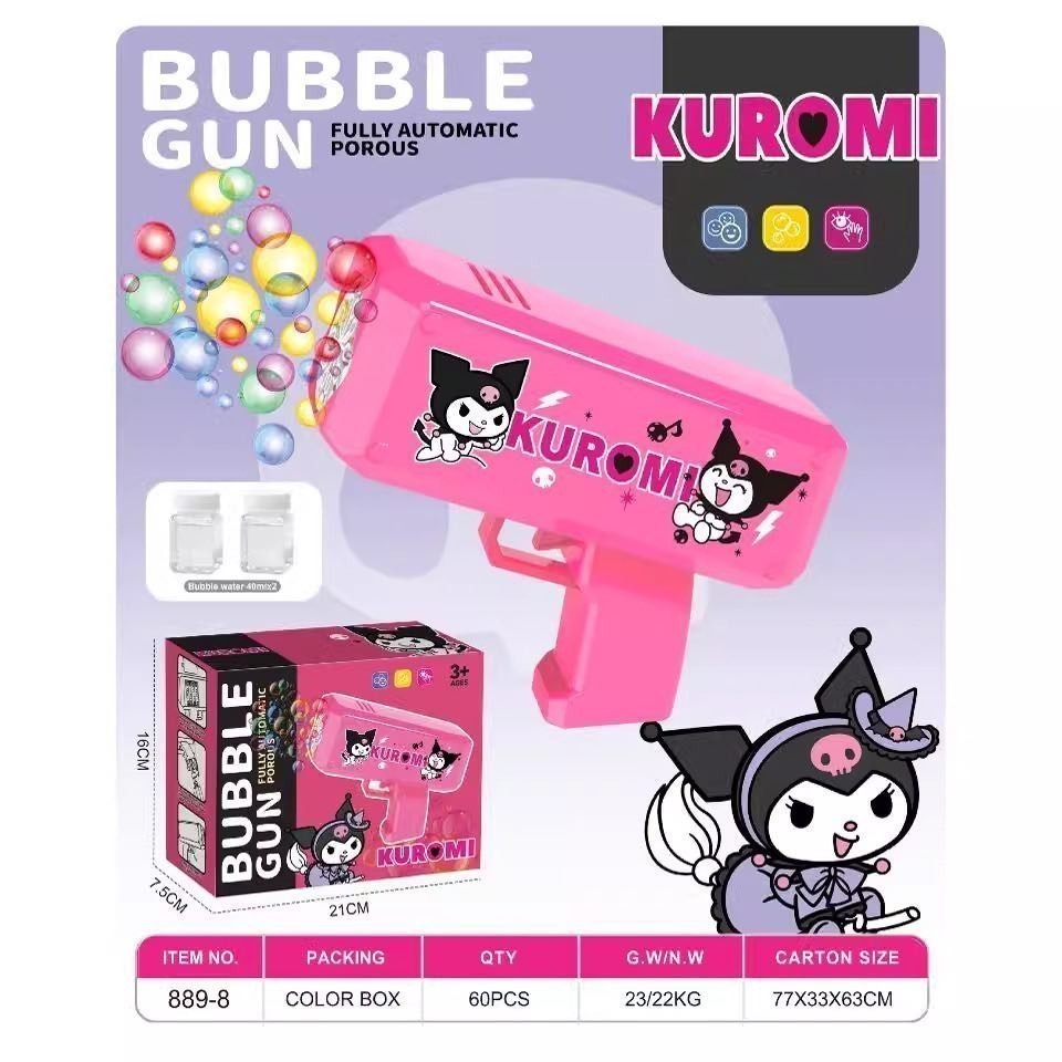 Mesin Pistol Buih Kuromi dengan Pistol Buih Elektrik 10 Lubang Kanak ...