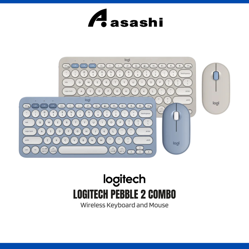 Logitech Pebble 2 Combo , Wireless Keyboard and Mouse, Quiet and ...