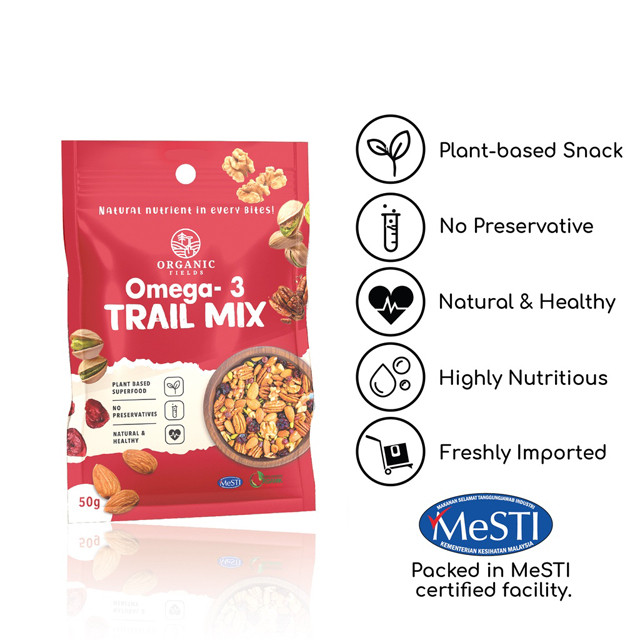 JGD Omega-3 Trail Mix (50g) | Healthy Snack | Unsalted Ready Stock ...