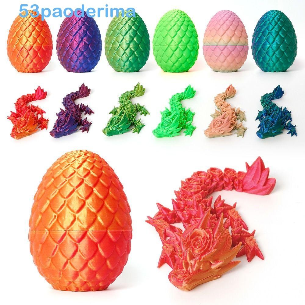 PAODERIMA 3D Printed Crystal Dragon, All-in-one Molding Chinese Dragon ...