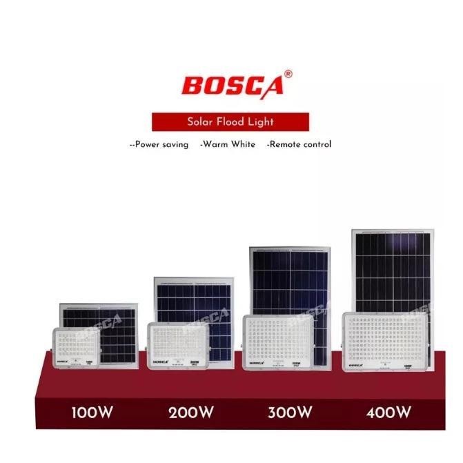 BOSCA 100w 200w 300w 400w Square Lens Outdoor Split Led Solar Flood ...