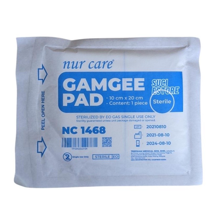 NUR CARE STERILE GAMGEE 10CMX20CM 1'S | Shopee Malaysia