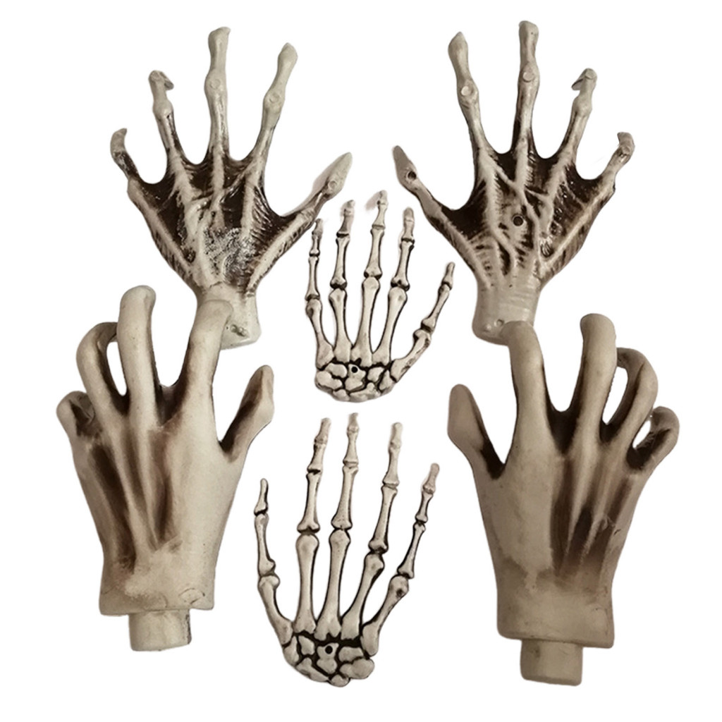 Angelorid| Halloween Skeleton Hand Decoration Realistic Halloween Hands ...