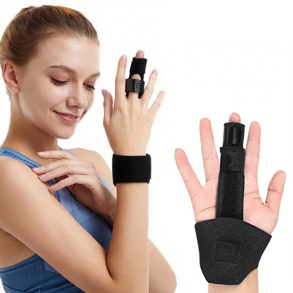 Adjustable Finger Brace Trigger Finger Splint Straighten Broken Bent ...