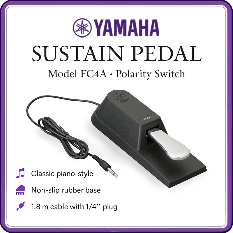 Yamaha FC4A Piano-Style Sustain Pedal – Authentic Feel, Non-Slip Base ...