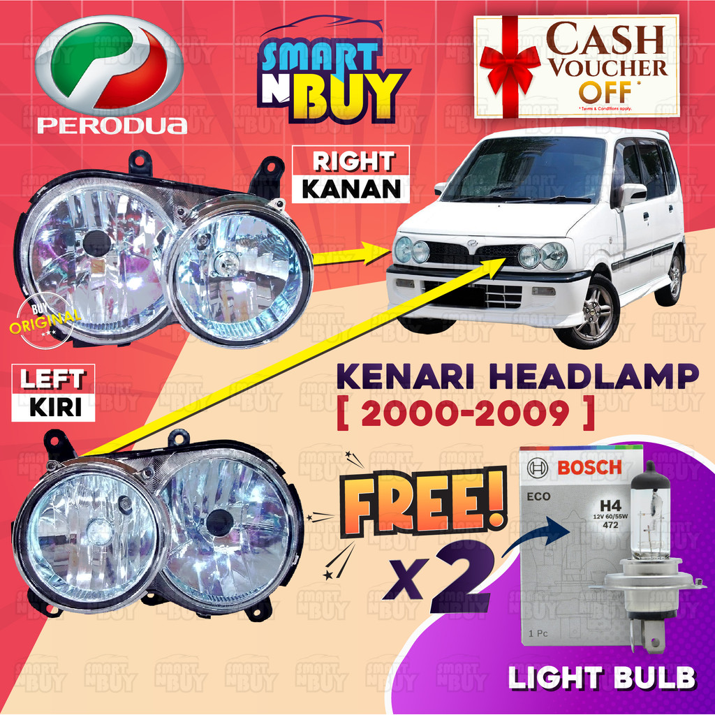Perodua Kenari Headlamp Original Lampu Depan Kenari Lampu Besar Head ...