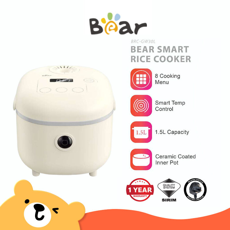Bear Smart Electric Rice Cooker Electric (1.5L) BRC-GW30L | Shopee Malaysia
