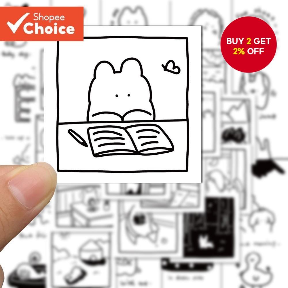 40pcs Cartoon cute Brief strokes Stickers Water Cup Laptop Decorative ...